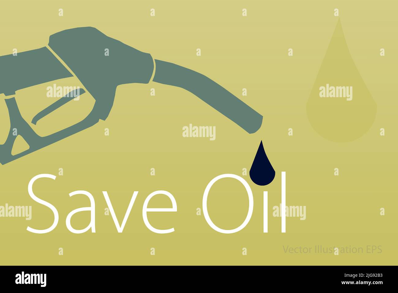 Gasoline fuel pump nozzle and oil drop with request to save oil and ...