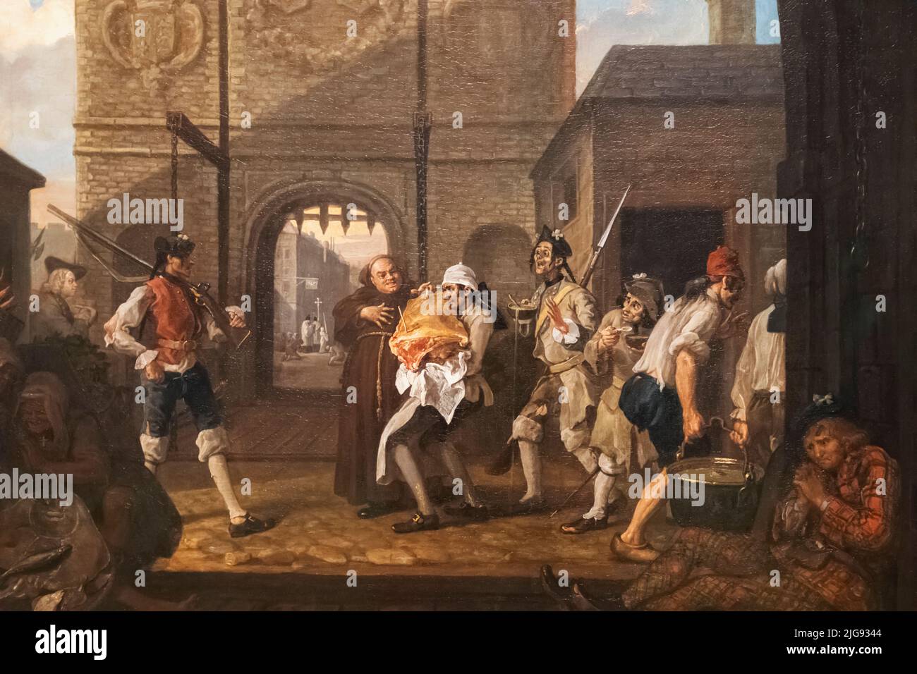 Painting titled "O the Roast Beed of Old England (The Gate of Old ...