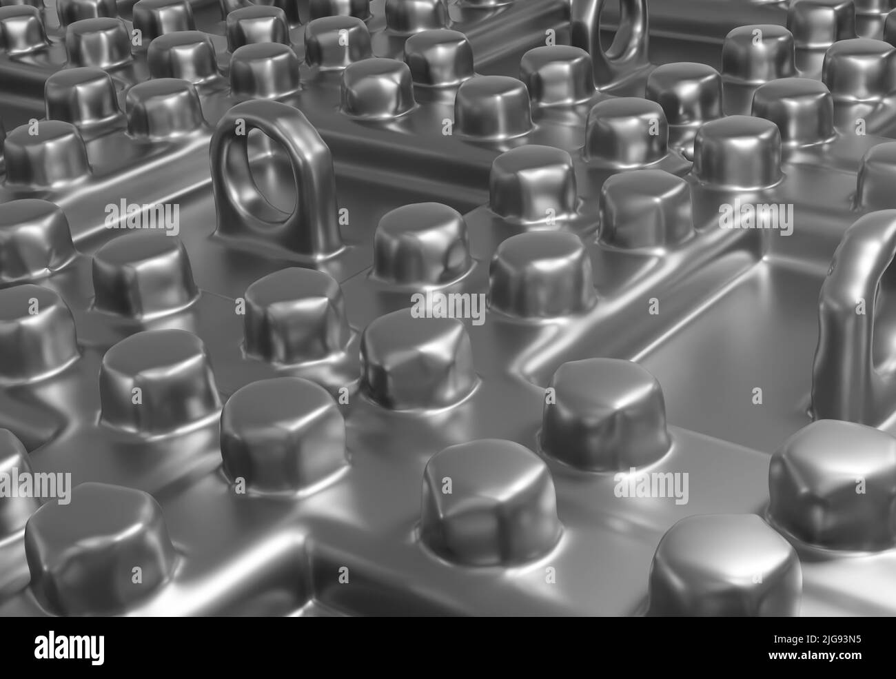 Metal plate surface close up view, dark grey 3d illustration ...