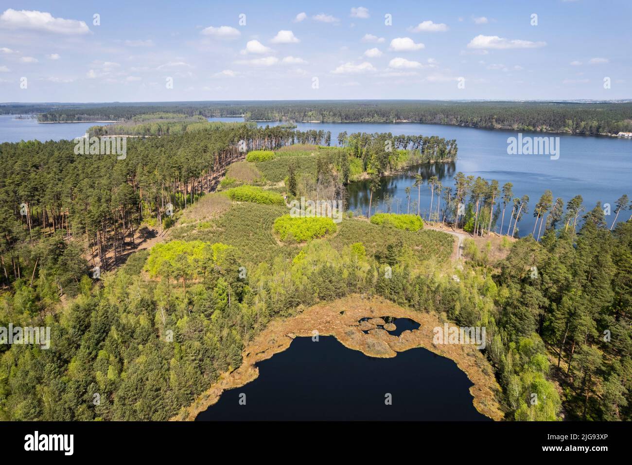 Brodnica landscape park jezioro okonek hi-res stock photography and ...