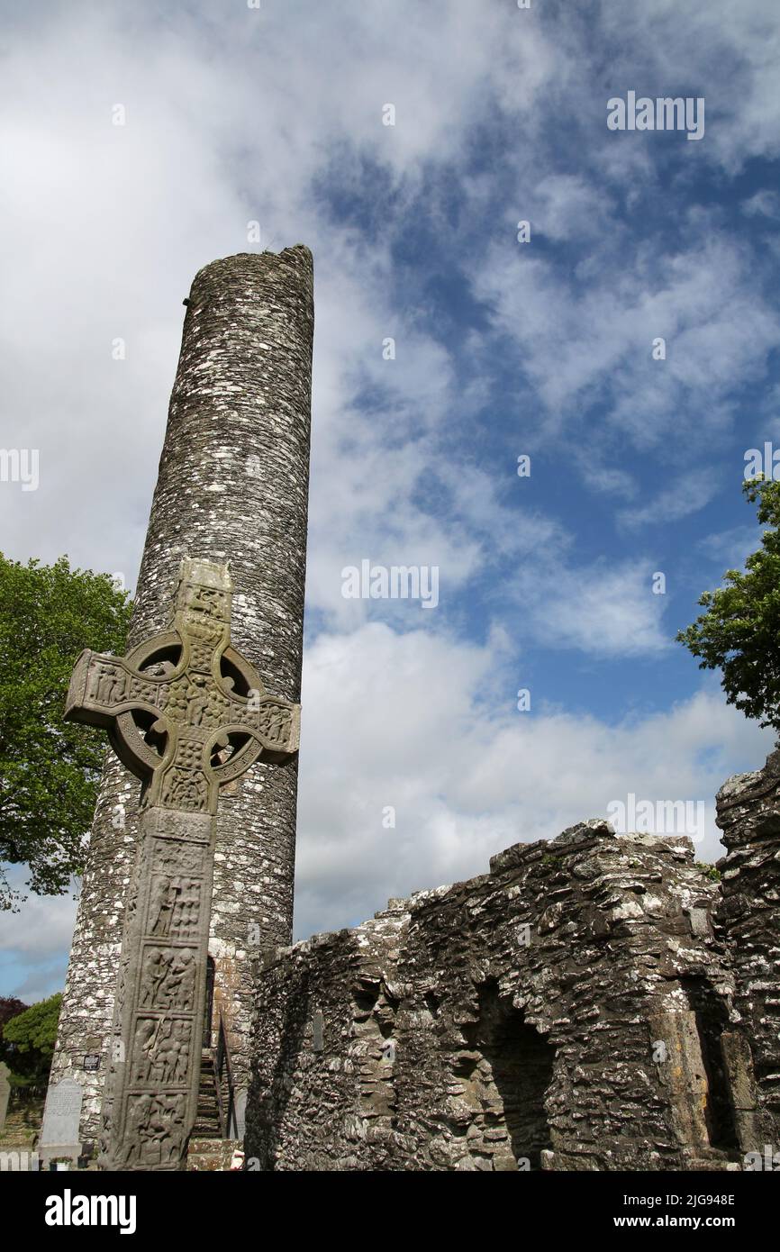The ruins of Monasterboice in Ireland Stock Photo - Alamy