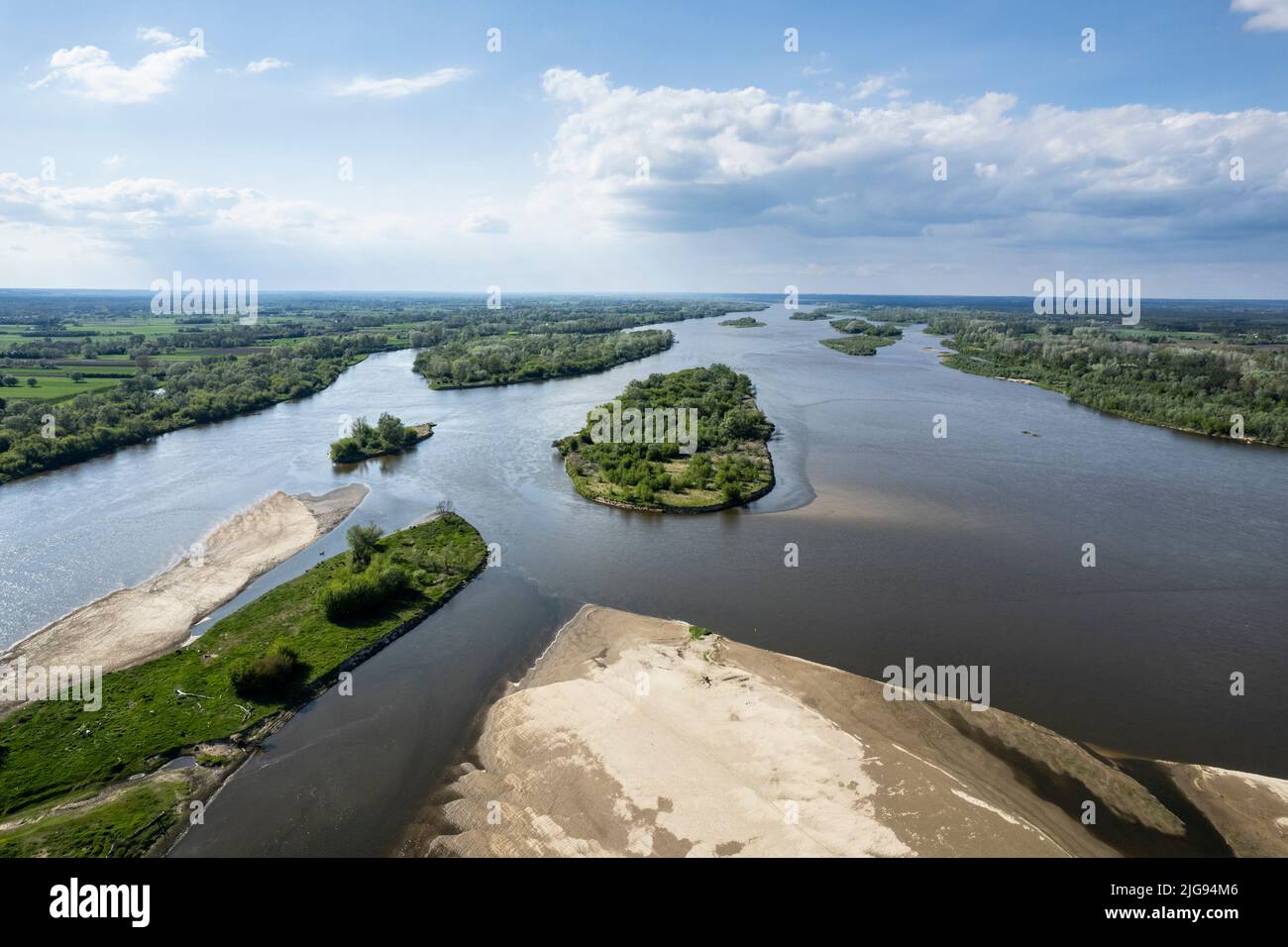 Aerial shot vistula river river hi-res stock photography and images - Alamy