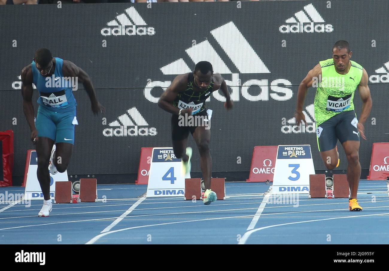 Mouhamadou Fall of France, Benjamin Azamati of Ghana and Jimmy Vicaut ...