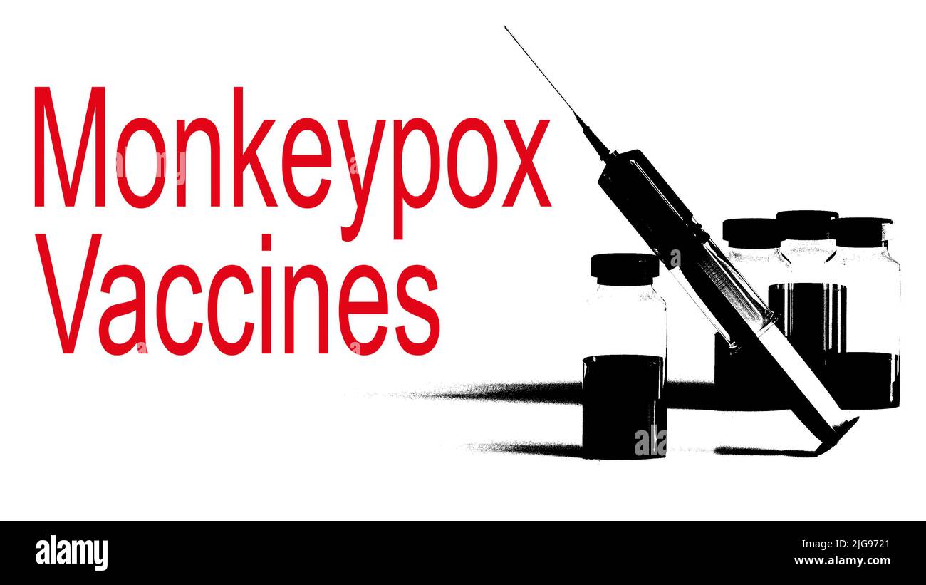 monkeypox vaccine vials with syringe Stock Photo - Alamy