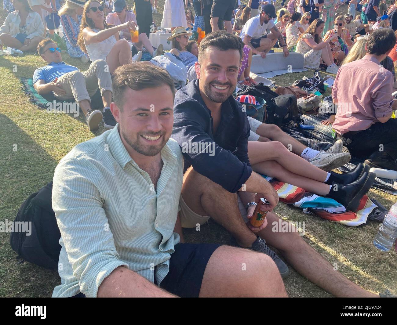 (left to right) Max Harrison, 27, and Dan Ellis, 27, from Islington ...