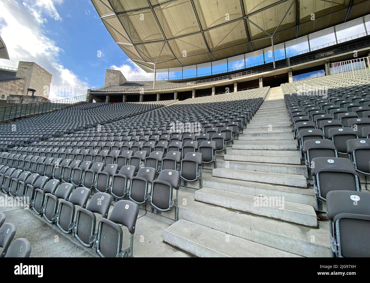 Seats in Olympic Stadium, Berlin, Germany Stock Photo - Alamy