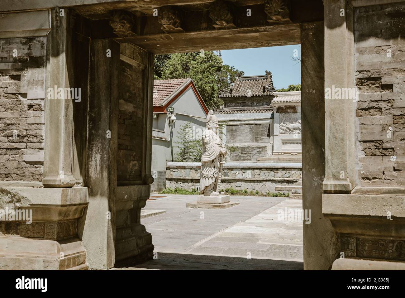 The architecture of the Ming Dynasty Tombs in China, Beijing Stock ...