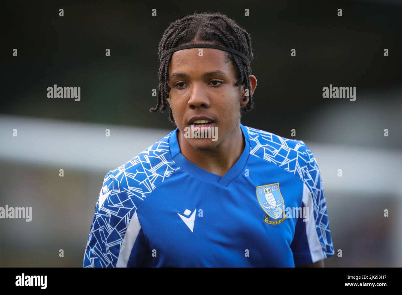 Josh Ashman of Sheffield Wednesday during the pre match warm up Stock ...