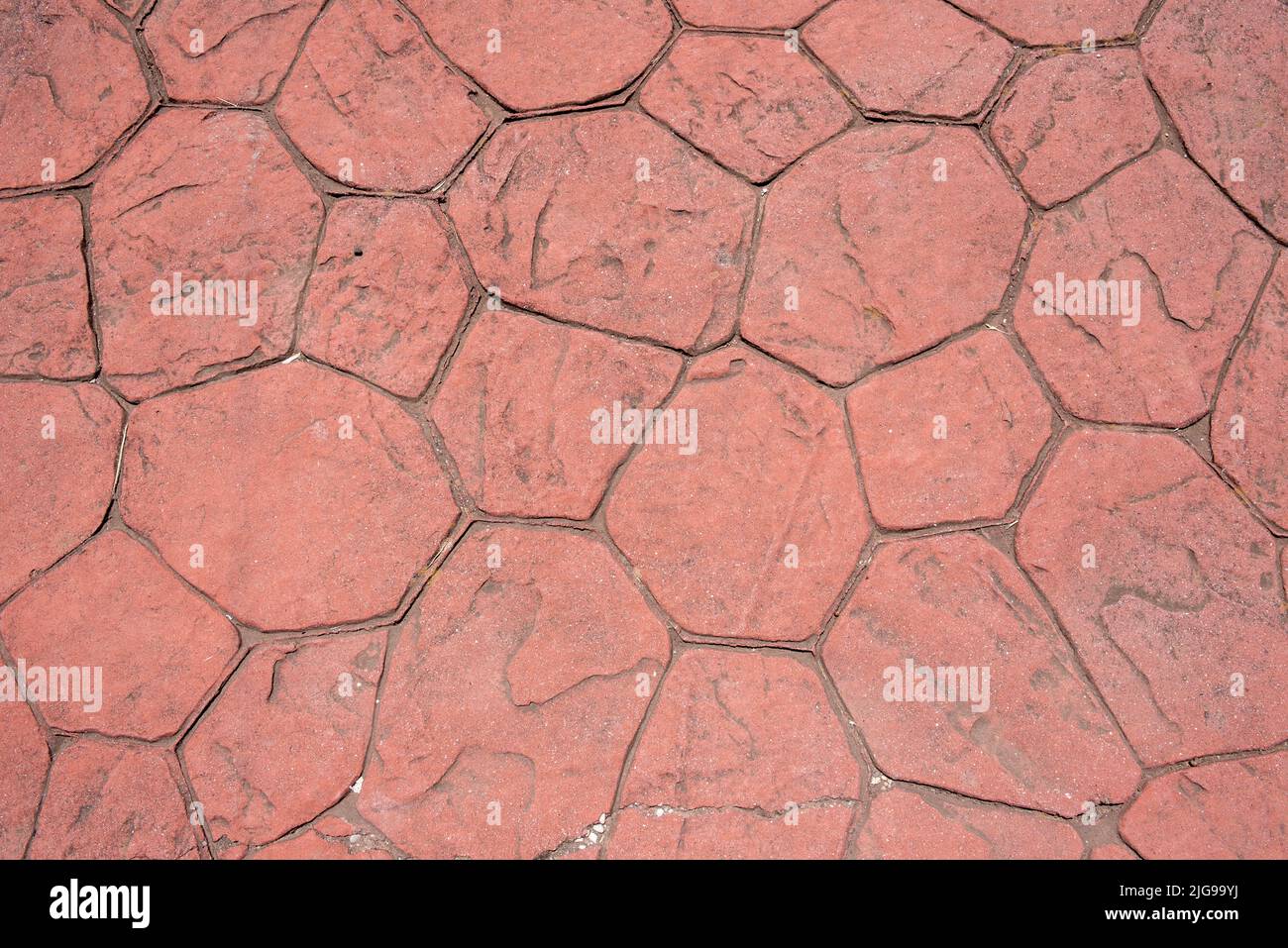 uneven reddish tile flooring, vector cement background texture Stock ...
