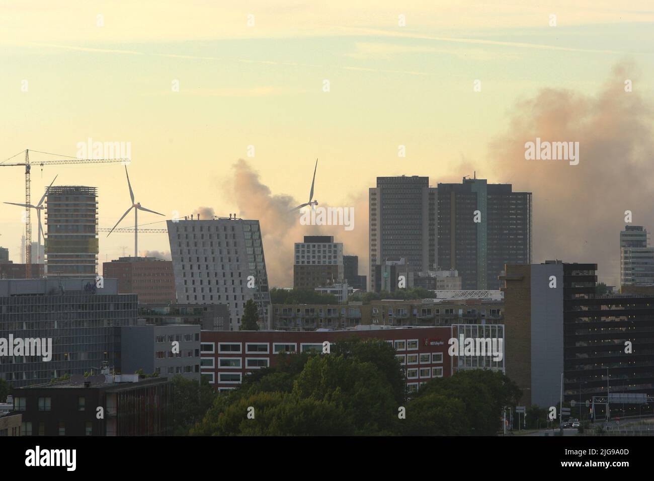 Amsterdam, Netherlands. 8th July 2022. A general view shows large ...