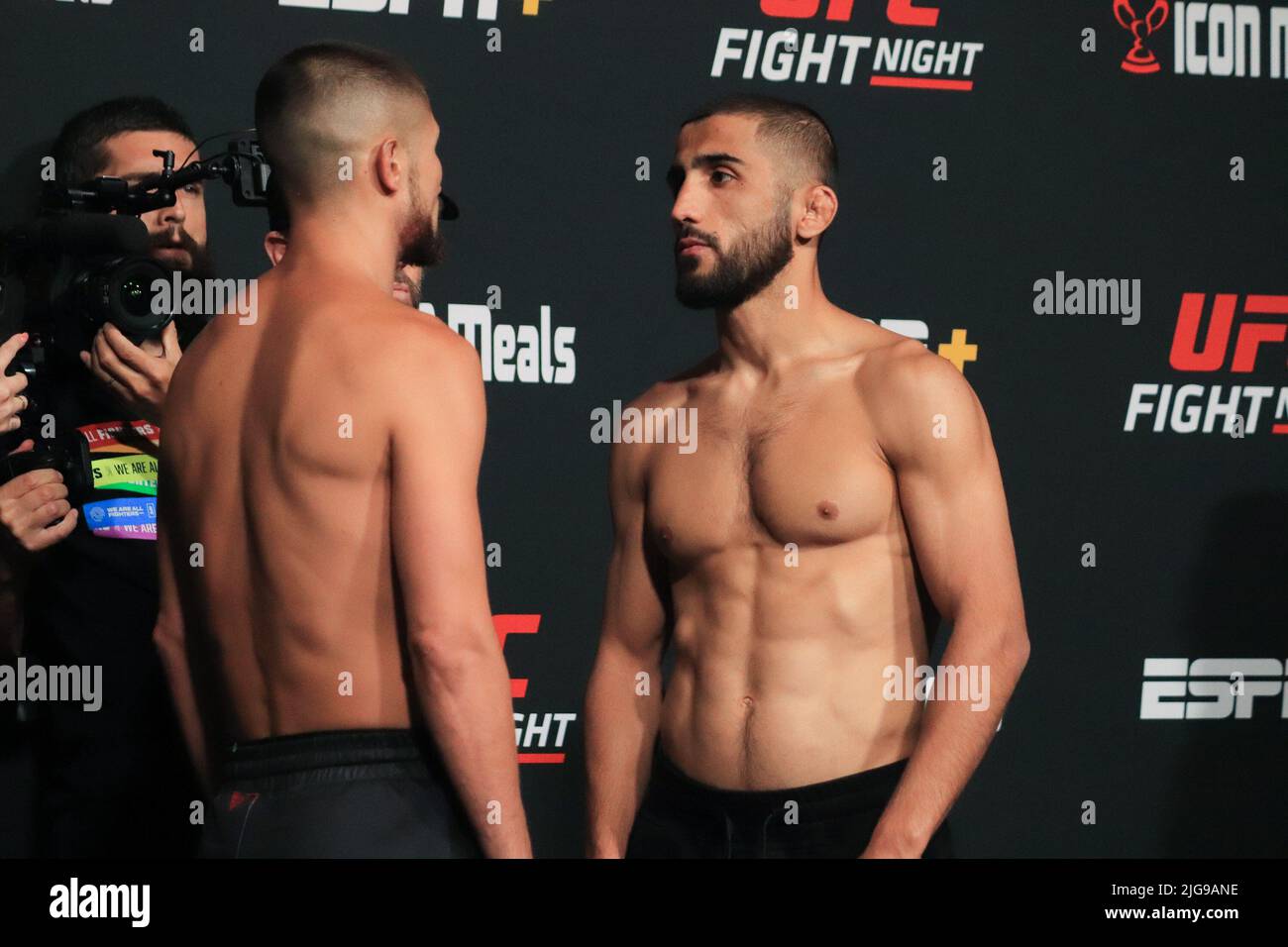 Las Vegas, NV - July 8: Ronnie Lawrence and Saidyokub Kakhramonov face ...