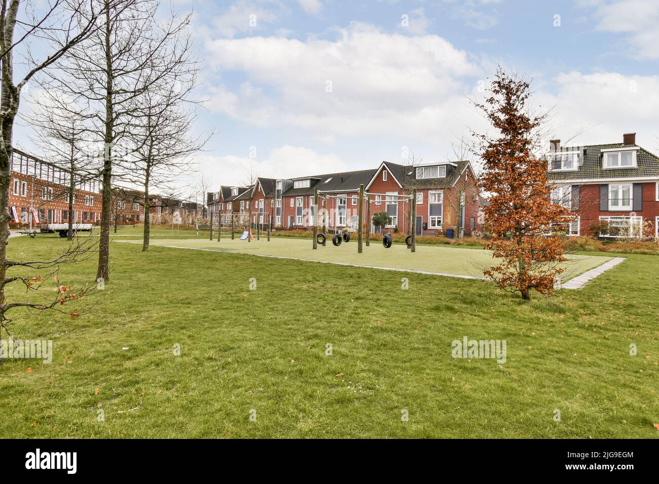 View of street near building with beauty of vagitaion outside Stock ...