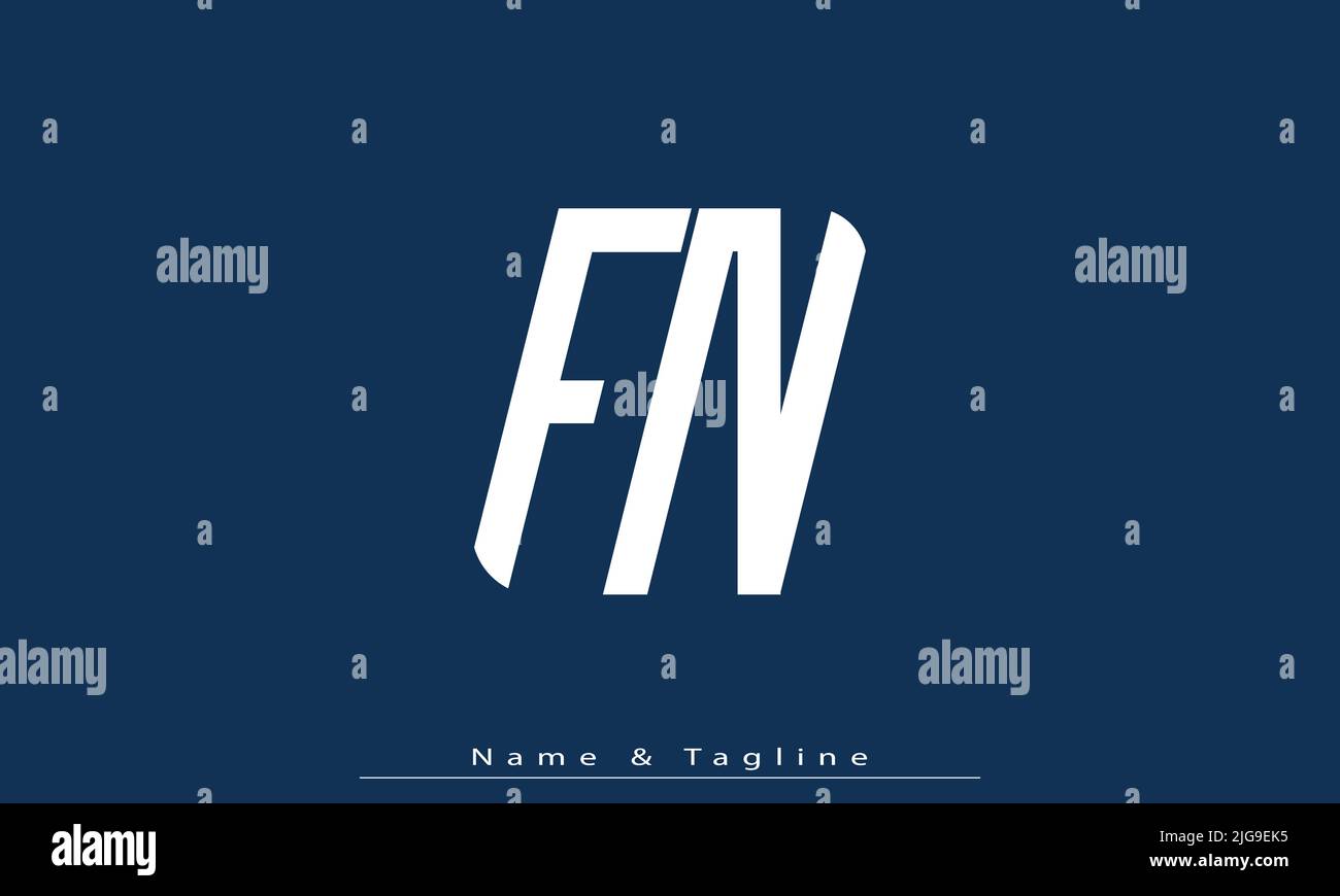 Alphabet letters Initials Monogram logo FN , NF Stock Vector Image ...