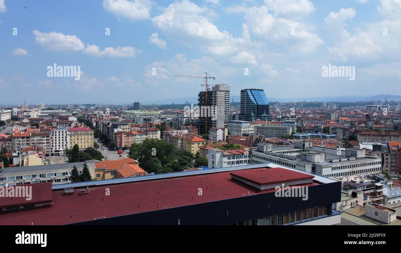 An aerial view of acity in the daytime Stock Photo - Alamy