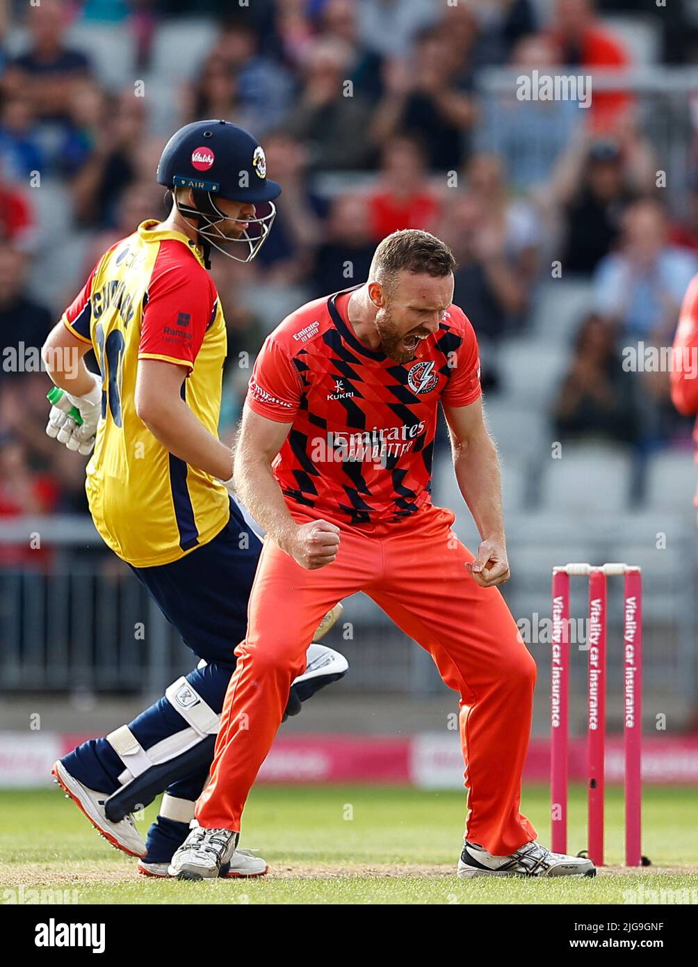 8th July 2022, Old Trafford, Manchester, England: Vitality Blast T20 ...