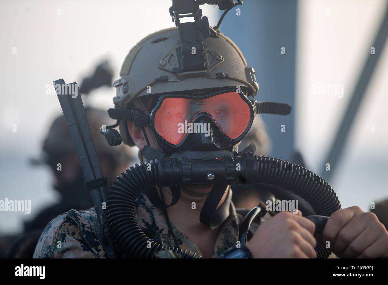 A U.S. Marine with 2d Reconnaissance Battalion, 2d Marine Division ...