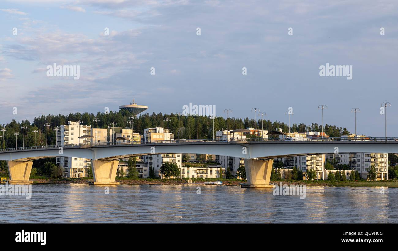 Modern residential buildings on waterfront properties in Jyväskylä ...