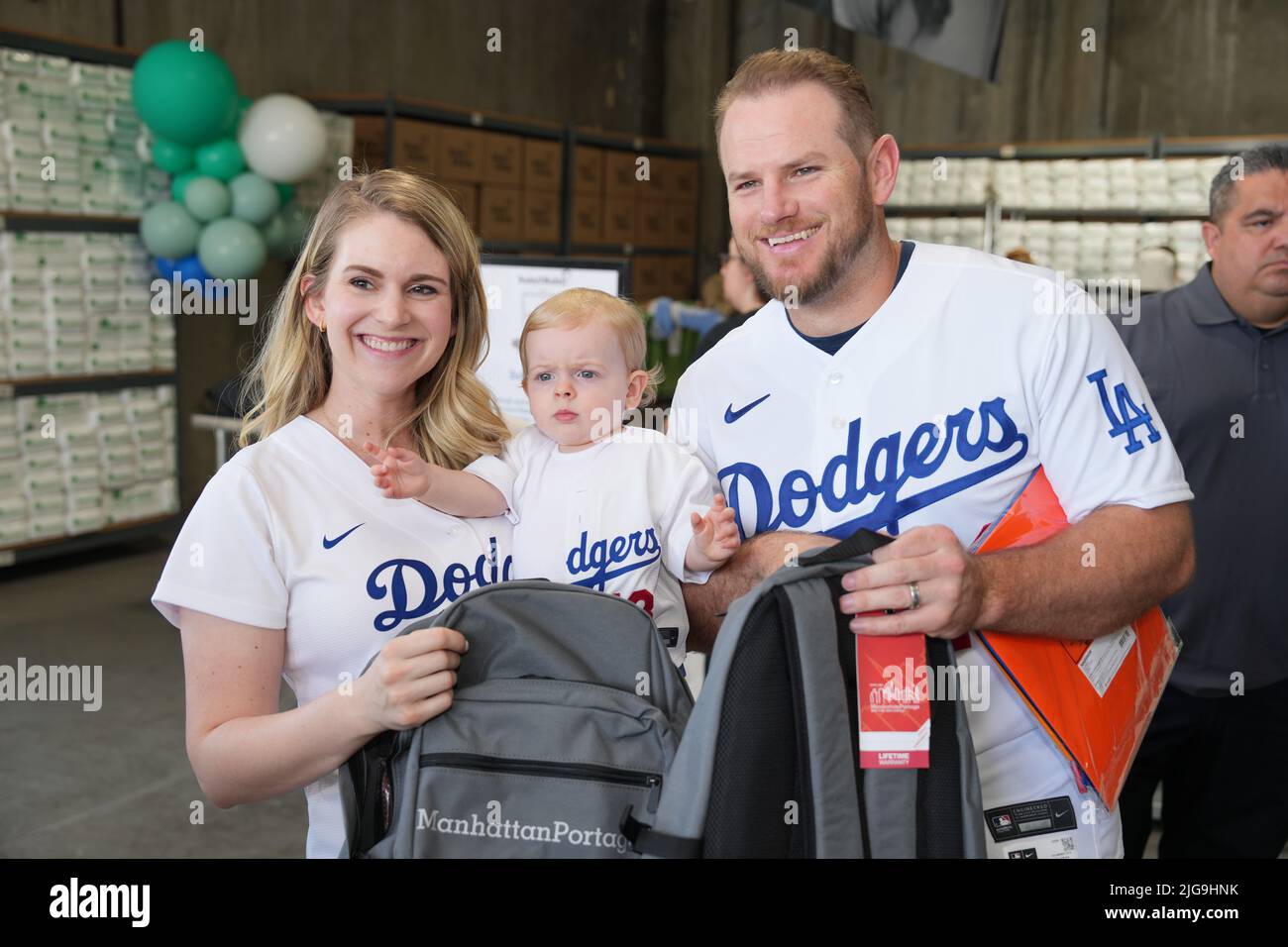 Los Angeles Dodgers infielder Max Muncy, wife Kellie Muncy and daughter ...