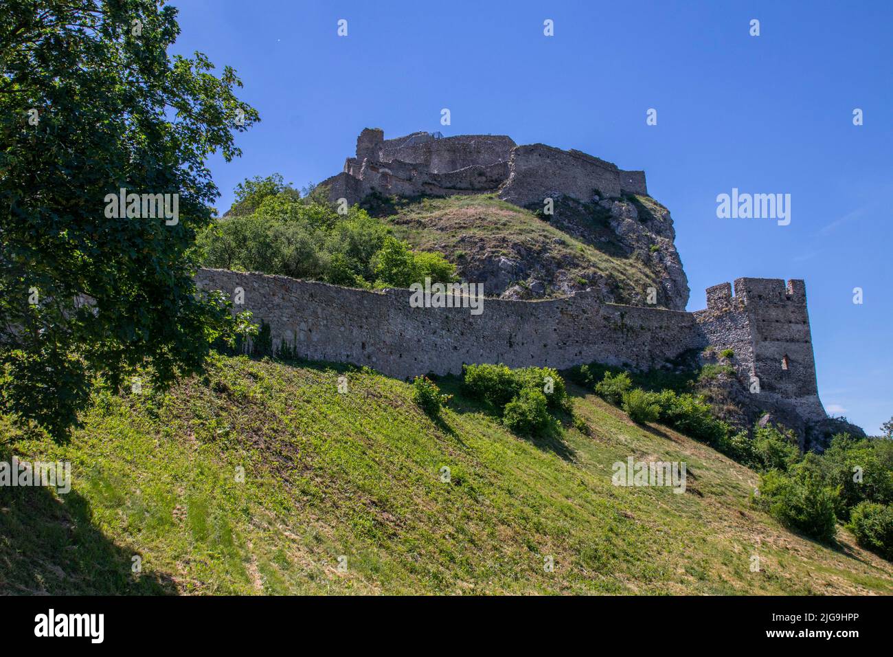 A beautiful castle in ruins atop a cliff, Devin castle is steeped in ...
