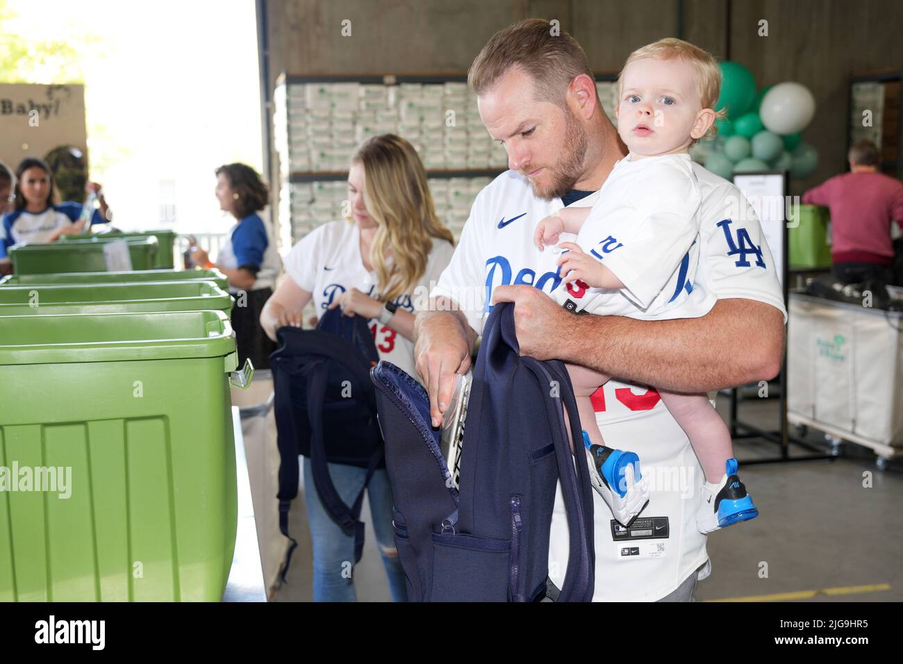 Los Angeles Dodgers infielder Max Muncy, wife Kellie Muncy and daughter ...