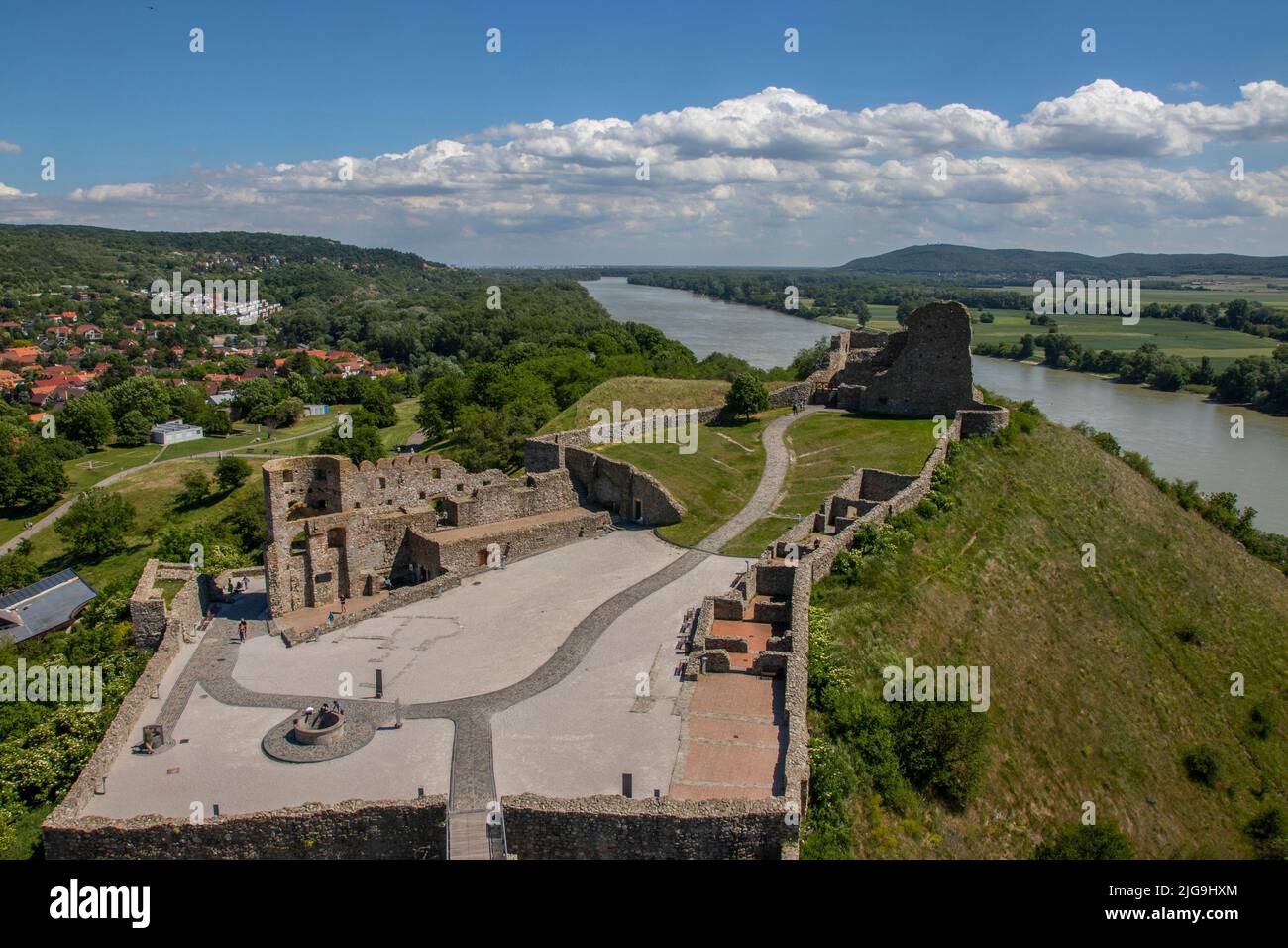A beautiful castle in ruins atop a cliff, Devin castle is steeped in ...