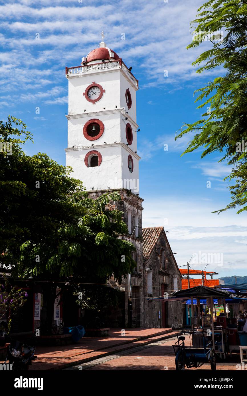 MARIQUITA, COLOMBIA - MAY, 2022: Jose Celestino Mutis square and the ...