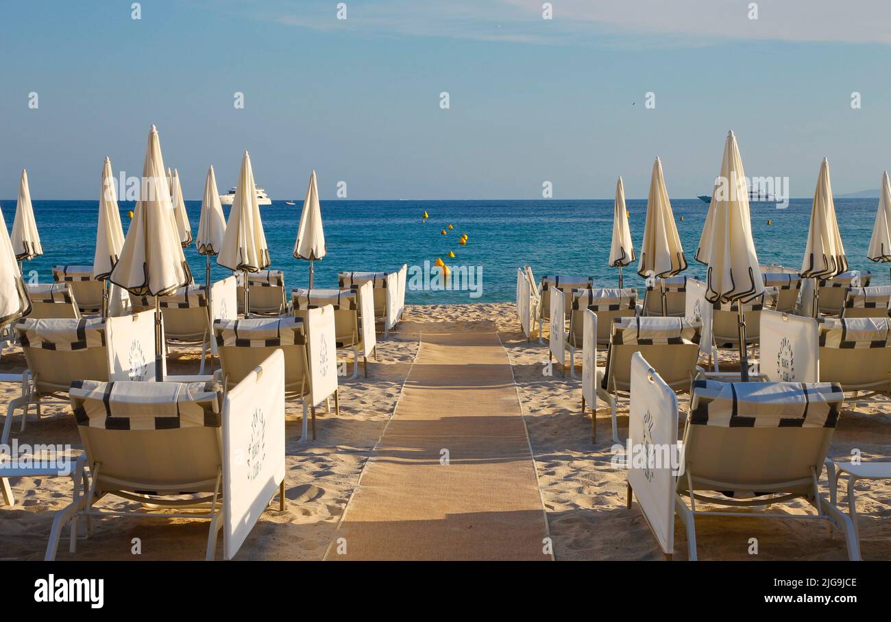 Cannes, France - July 08, 2022: Carlton Beach Club at InterContinental ...