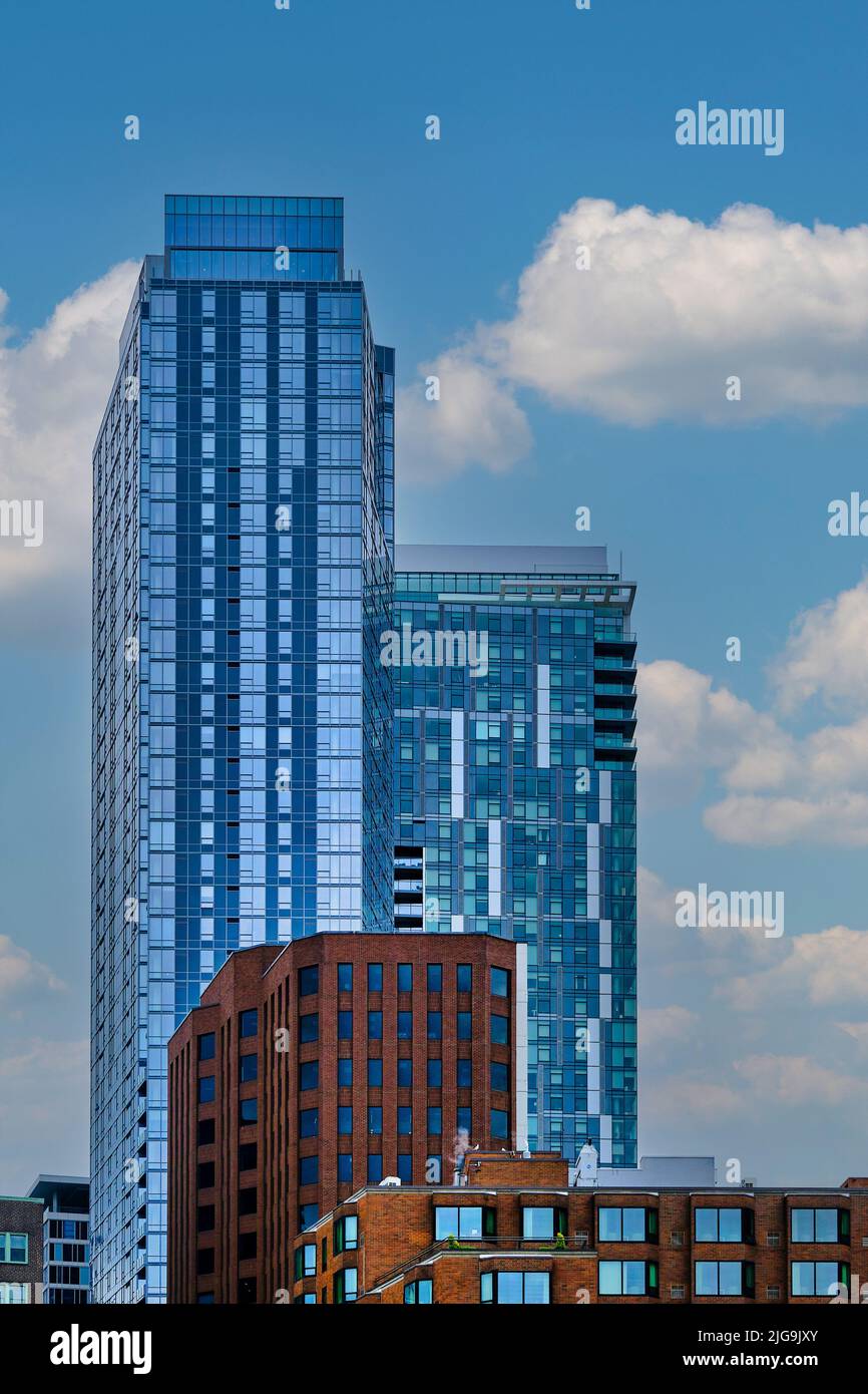 Blue Glass Office Towers in Seattle Stock Photo - Alamy