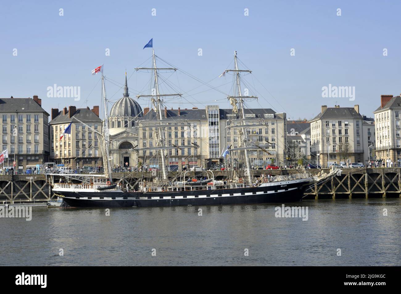 Belem boat in Nantes, France Stock Photo - Alamy