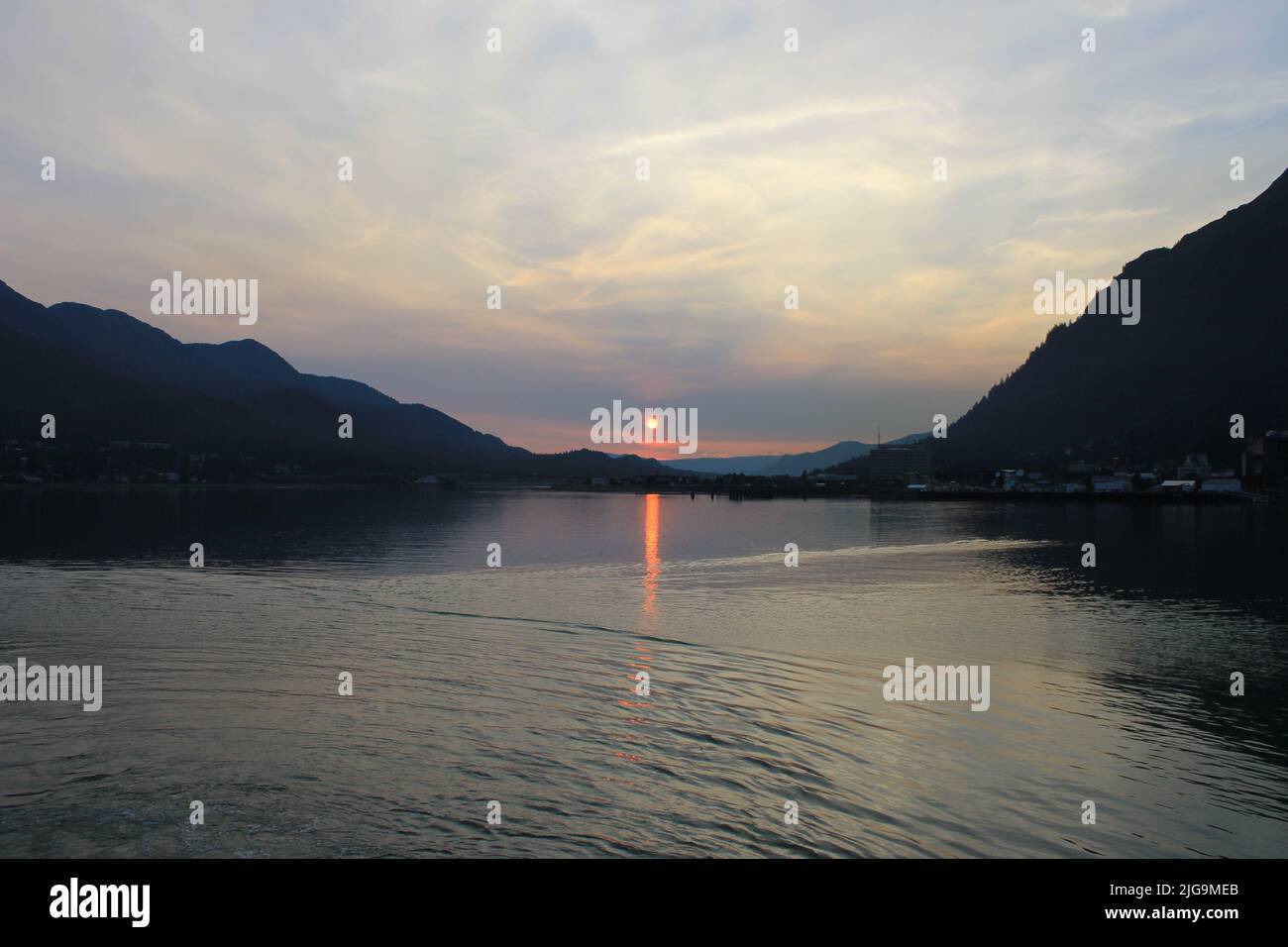 Sunset in Juneau, Alaska, USA Stock Photo - Alamy