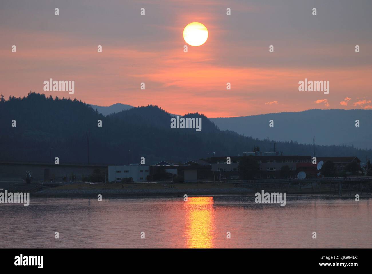 Sunset at Glacier Bay, Alaska, USA Stock Photo - Alamy