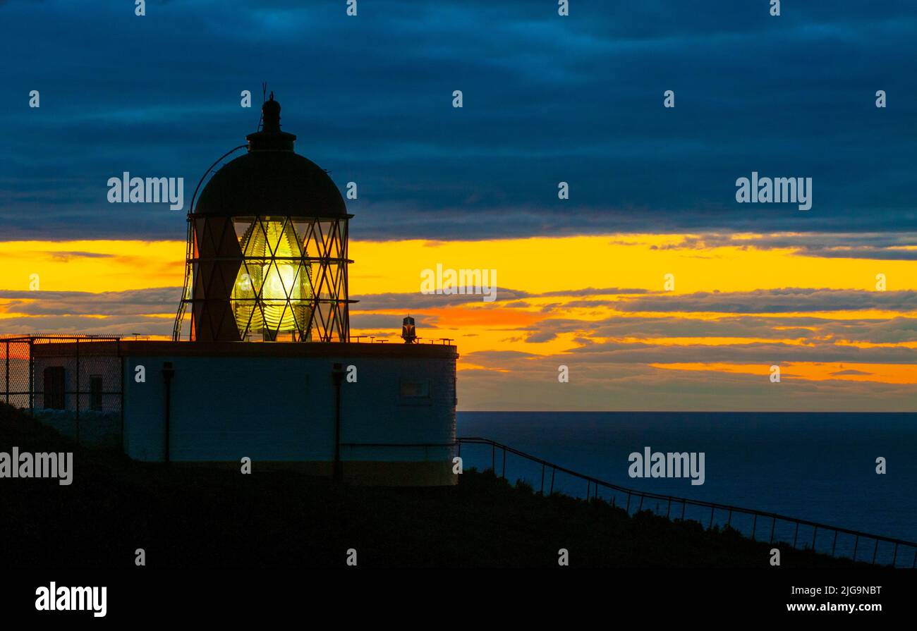 The most southerly lighthouse on the Scottish east coast at St Abbs ...