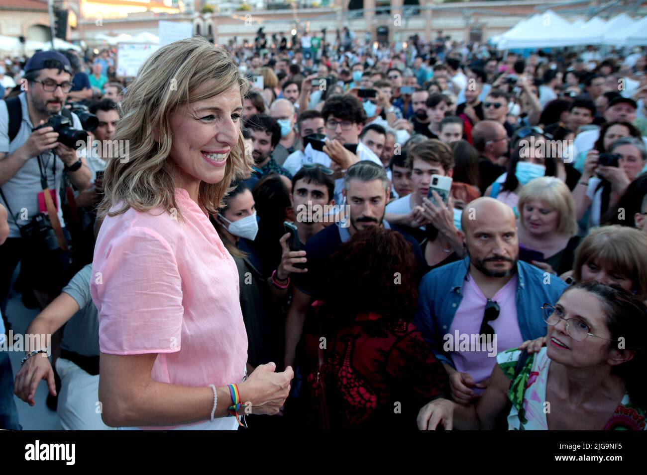 Madrid, Spain, 08.07.2022.- Yolanda Díaz, second vice president of the ...