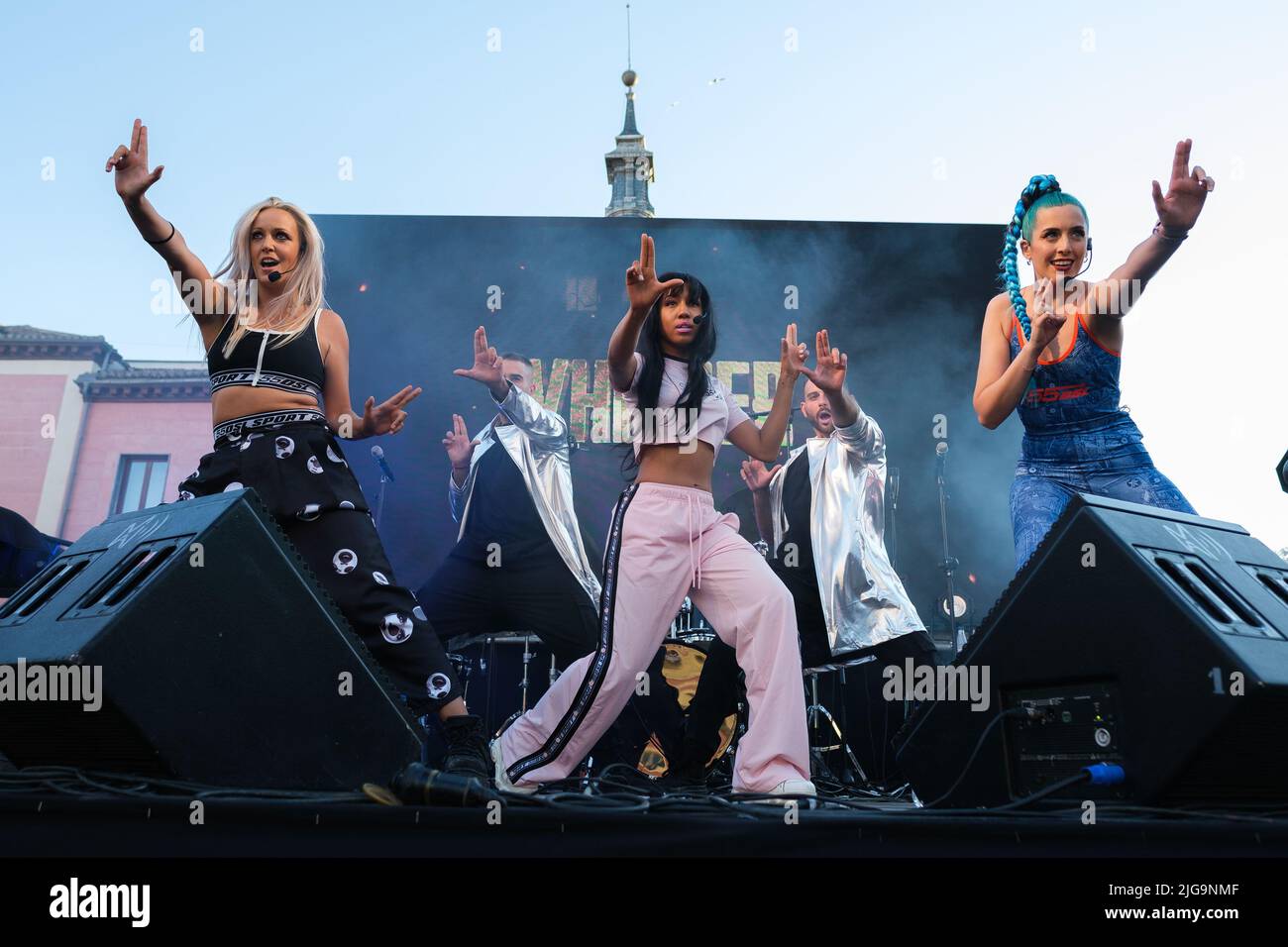 Madrid, Spain. 08th July, 2022. Members of the group Sweet California ...