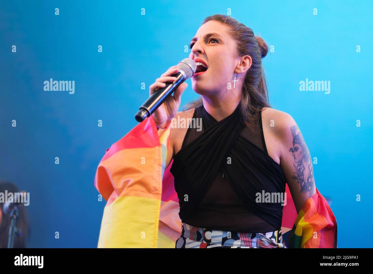 Singer Lorena Jimenez known as Niña Lunares performs at the LGTB Pride ...