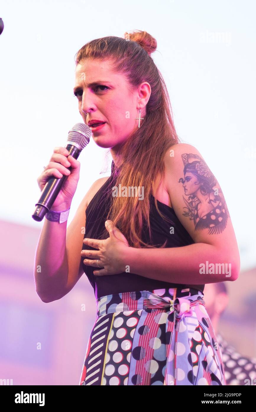 Madrid, Spain. 08th July, 2022. Singer Lorena Jimenez known as Niña ...