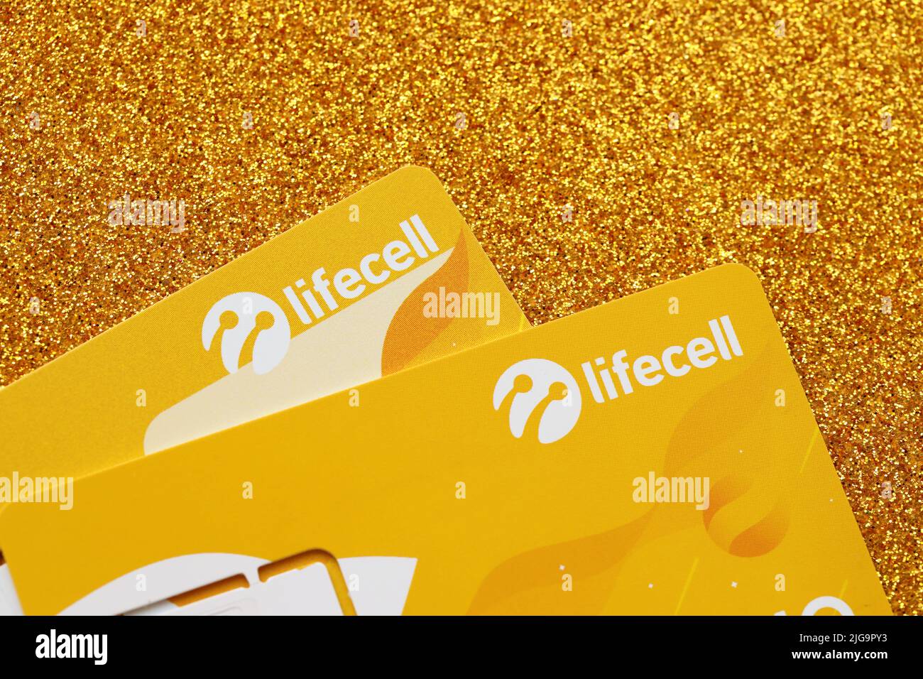 TERNOPIL, UKRAINE - JULY 5, 2022: Lifecell new sim card with free ...