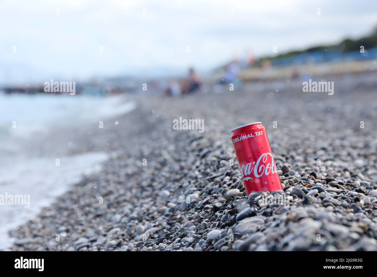 ANTALYA, TURKEY - MAY 18, 2021: Original Coca Cola red tin can lies on ...