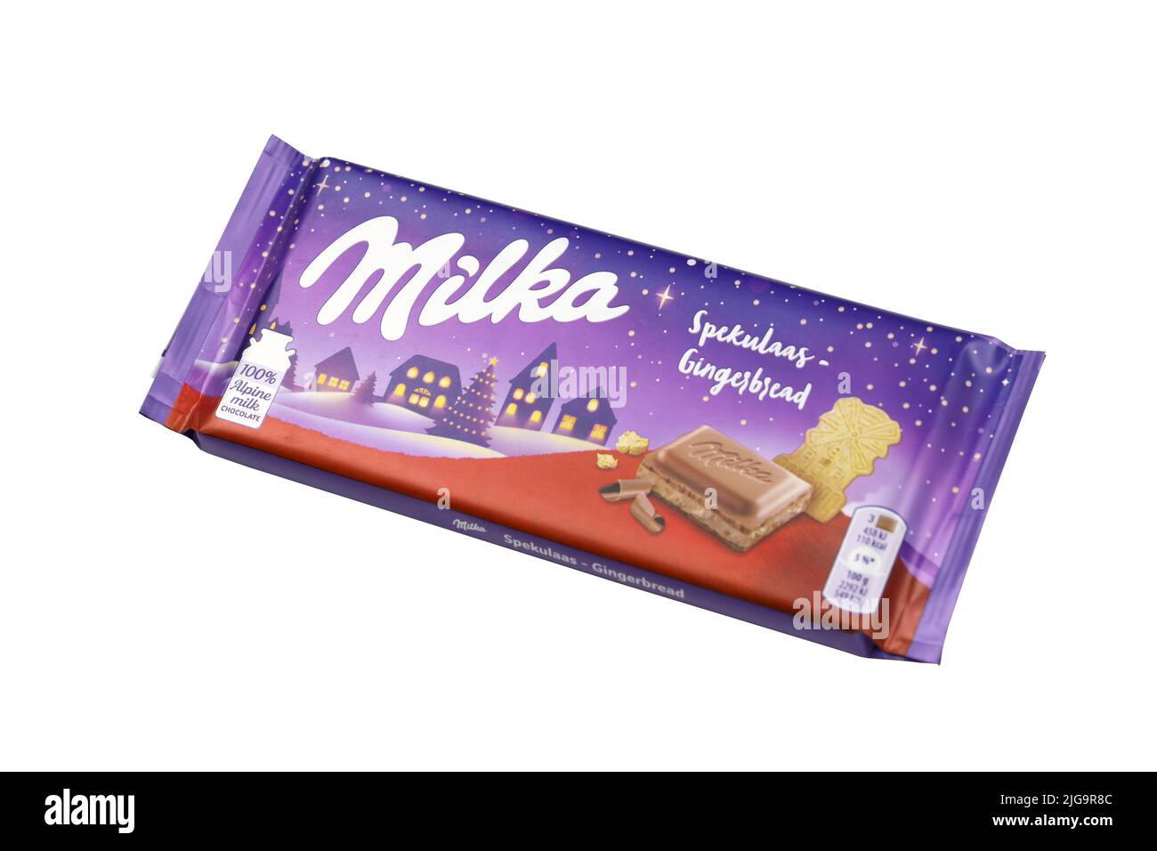 KHARKIV, UKRAINE - JANUARY 27, 2021: Milka spekulaas gingerbread ...