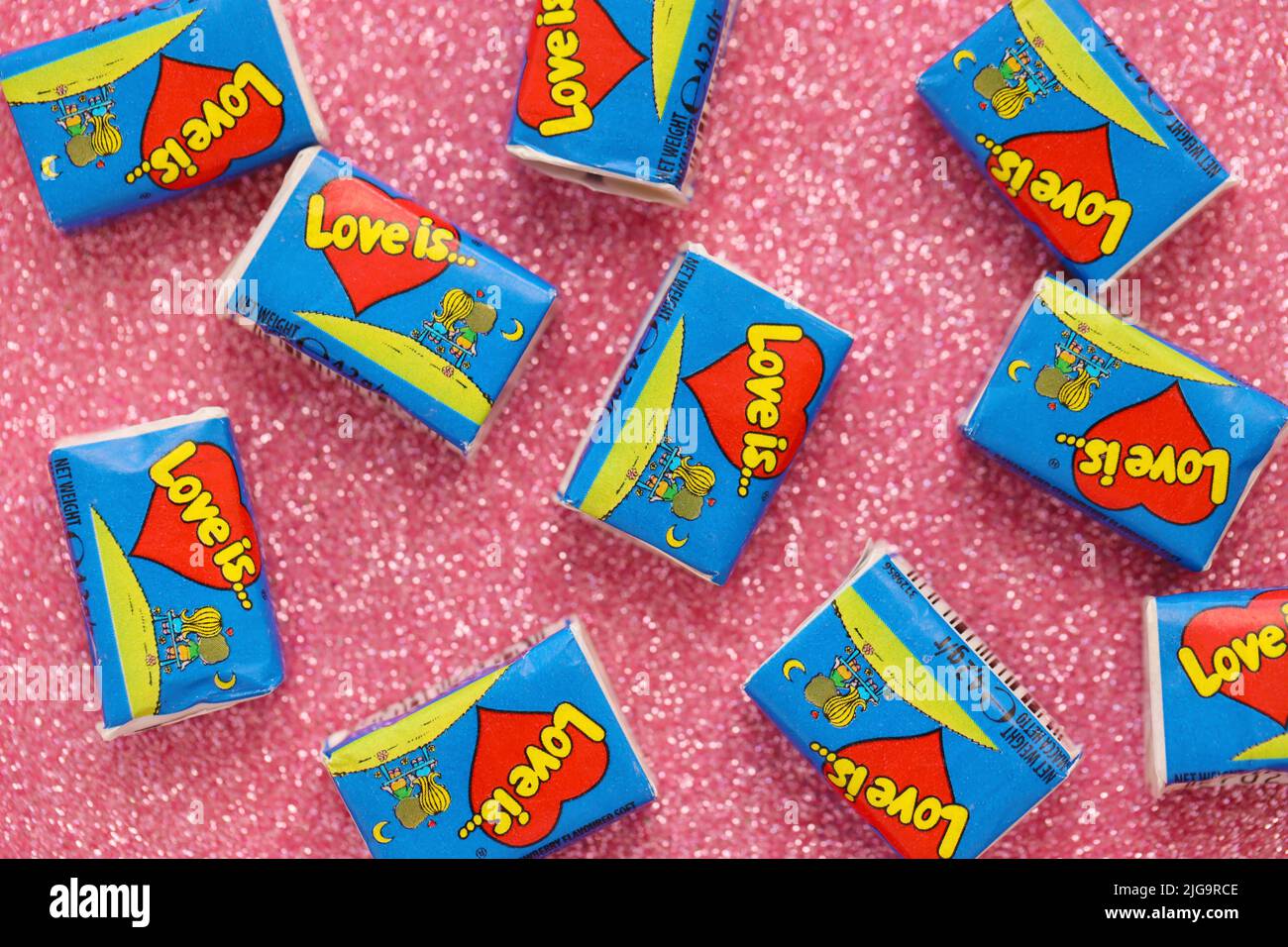 TERNOPIL, UKRAINE - JUNE 23, 2022: Love is - turkish bubble gums from ...