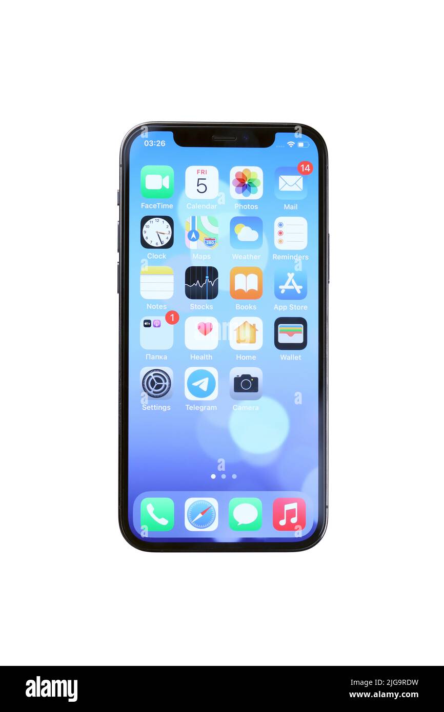 Iphone 12 screen Cut Out Stock Images & Pictures - Alamy