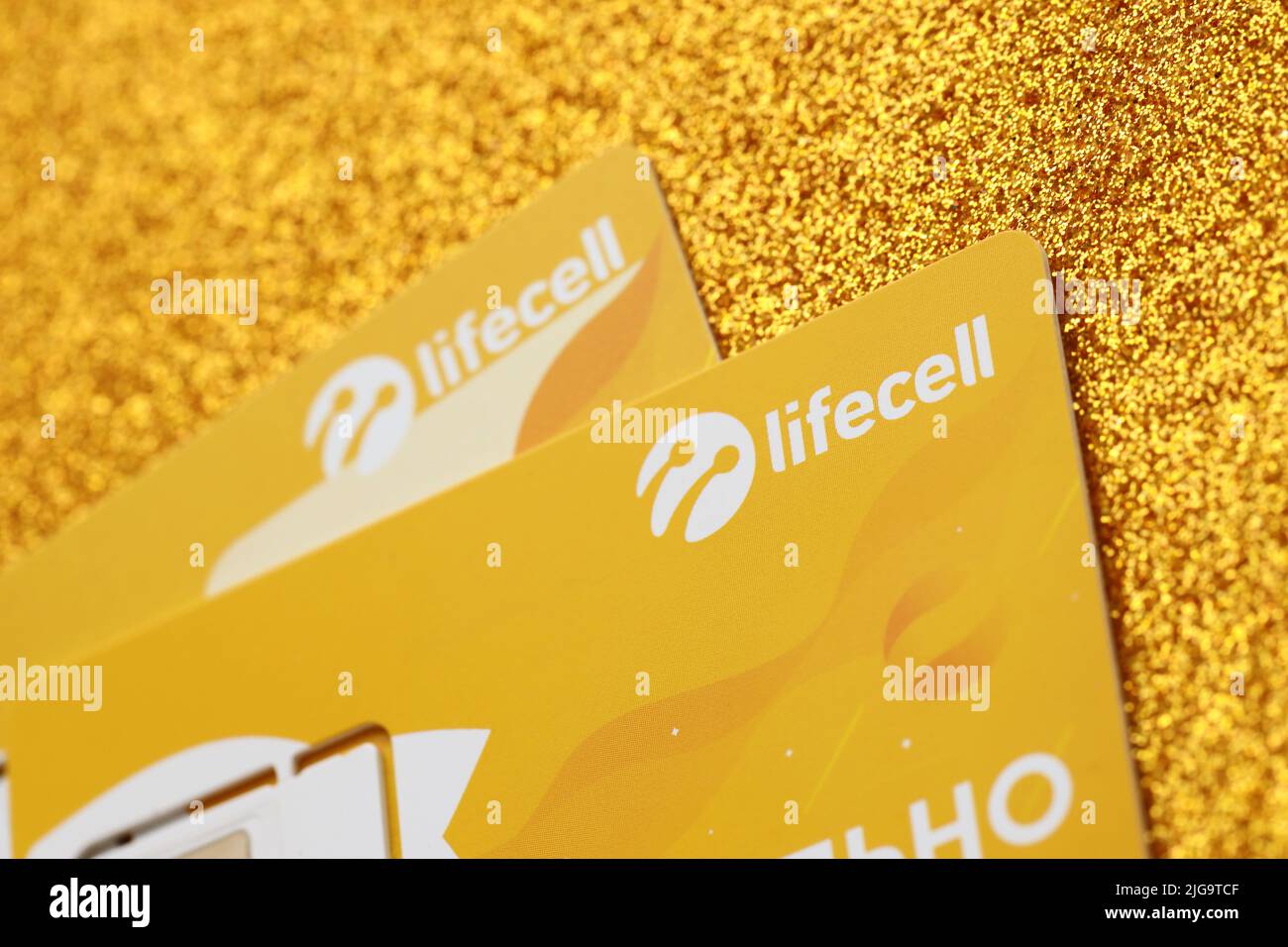 TERNOPIL, UKRAINE - JULY 5, 2022: Lifecell new sim card with free ...