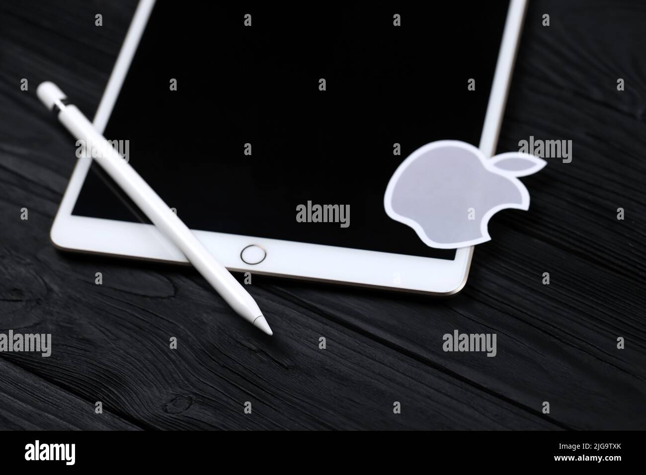 KHARKIV, UKRAINE - JANUARY 27, 2021: Brand new Apple iPad and Apple ...