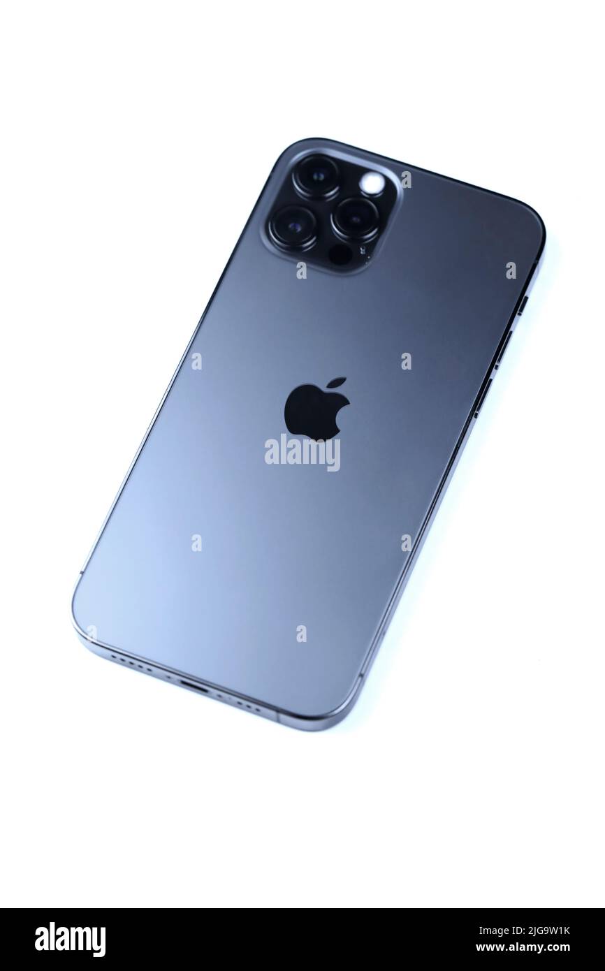 KHARKIV, UKRAINE - JANUARY 27, 2021: Apple Iphone 12 pro new brand ...
