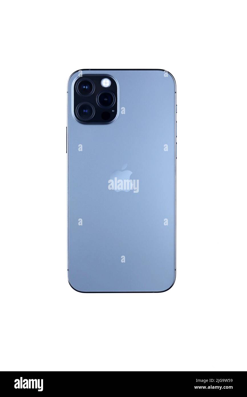 KHARKIV, UKRAINE - JANUARY 27, 2021: Apple Iphone 12 pro new brand ...