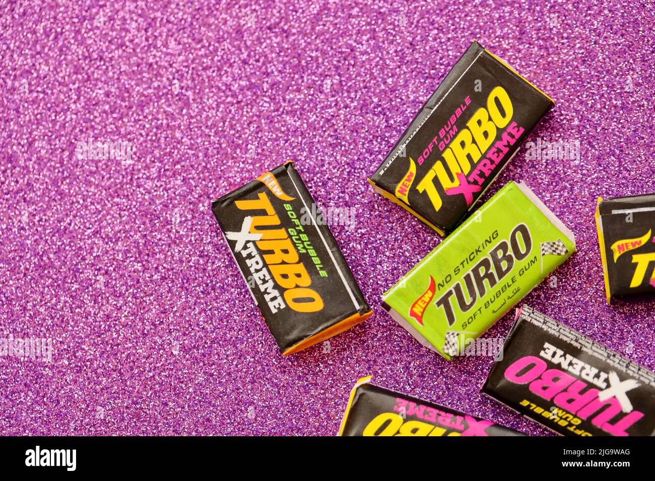 TERNOPIL, UKRAINE - MAY 28, 2022: Turkish retro chewing gums Turbo ...