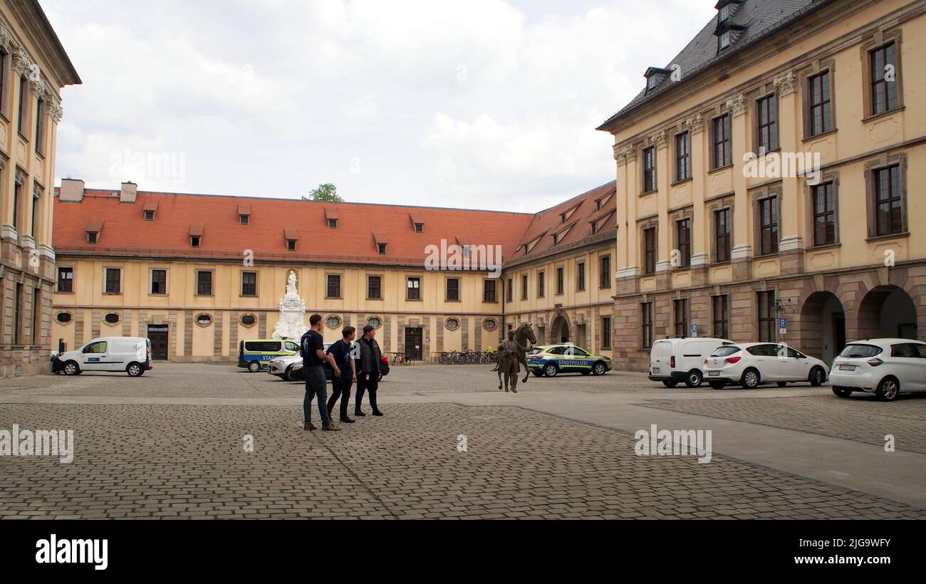Princely City Palace, Stadtschloss, built in 18th century, inner ...