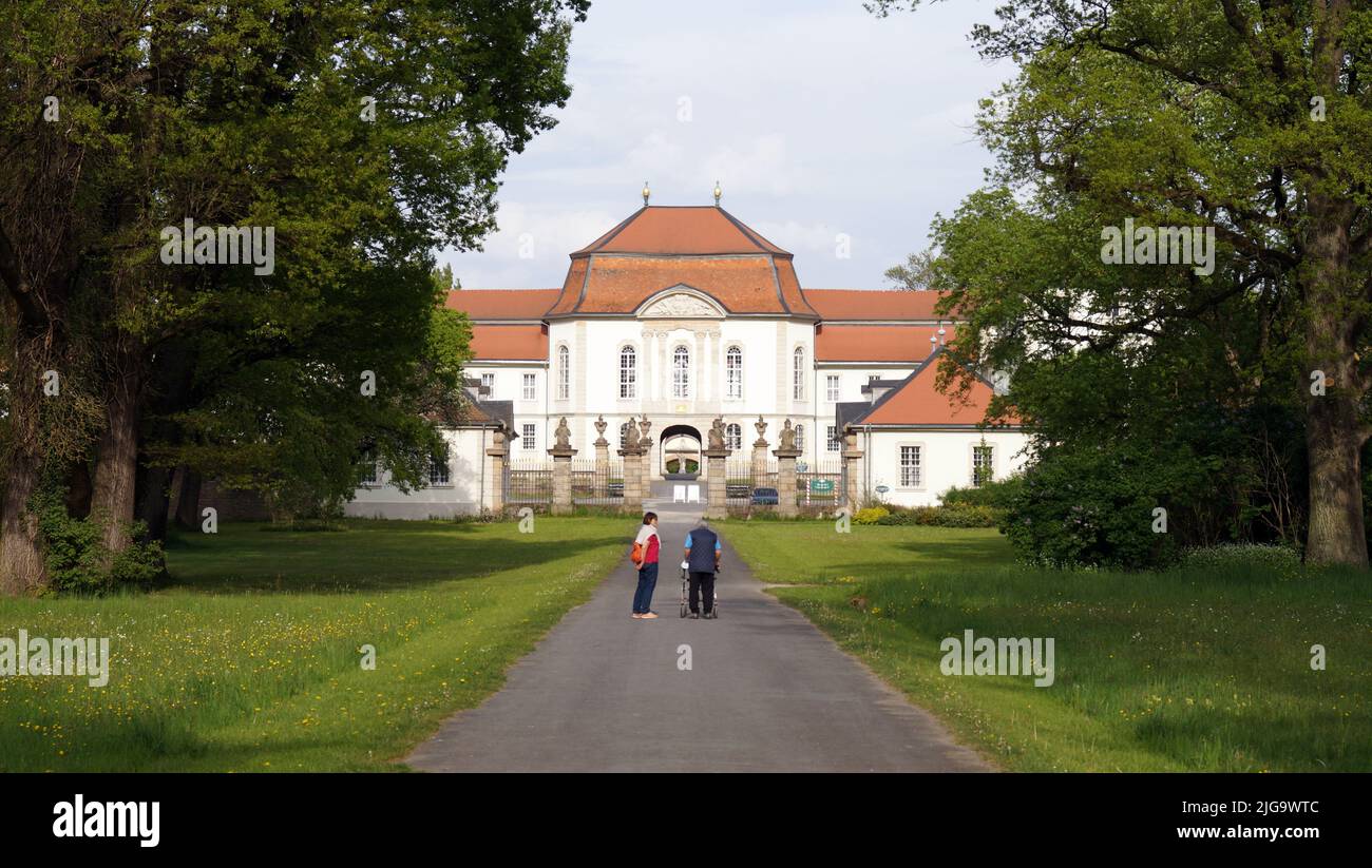 Schloss Fasanerie, palace complex from the 1700s, near Fulda, park ...