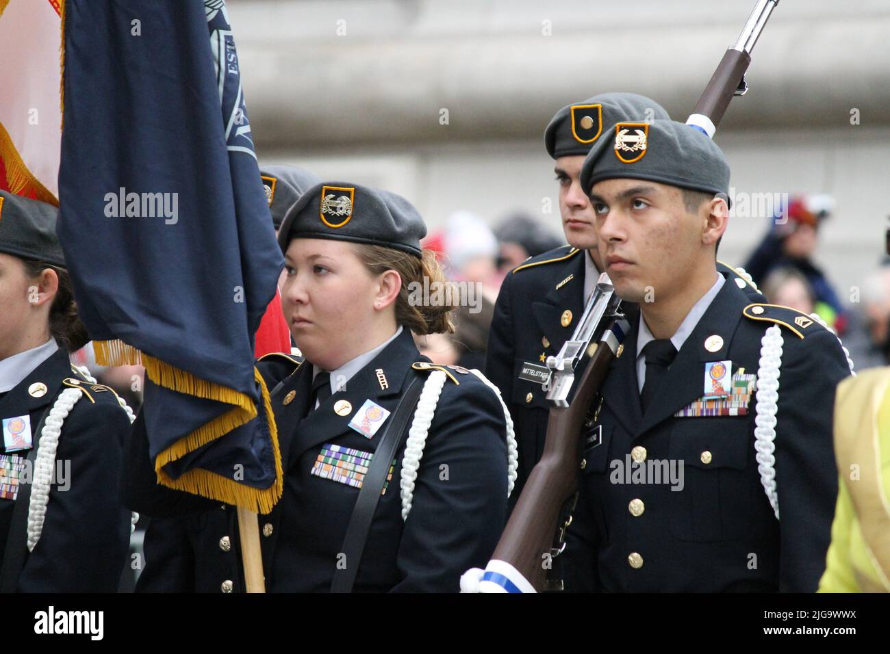 Marine Corps Marching Band at the Macy's Thanksgiving Day Parade, NYC ...