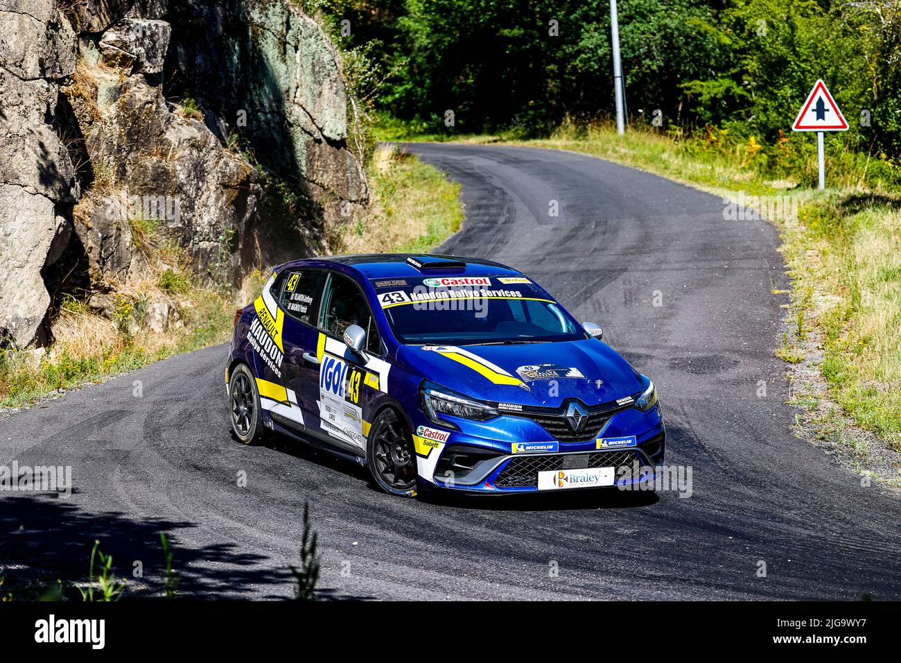 43 MAGNOU Patrick, VILANOVA Anthony, Renault Clio RS Line, action during the Rallye Aveyron ...